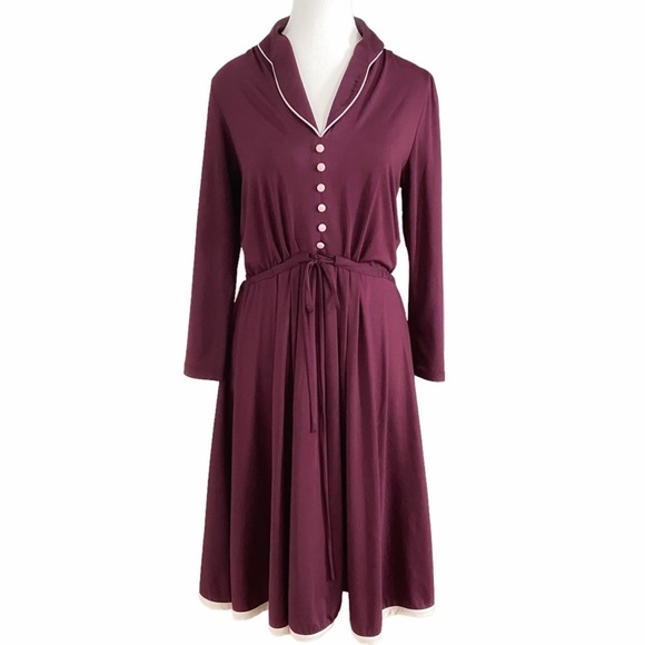 MISS PATINA | Dresses | Miss Patina Plum White Contrast 34 Sleeves ...
